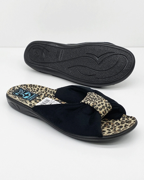 Klapki domowe na haluksy Adanex 27943 czarne, tęgość G 1/2 > Klapki ...